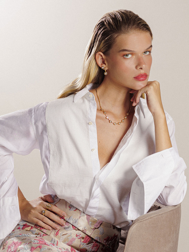 Isa Vettorazzi | Yellow Gold Bezel Set Multi Diamond Necklace – Kirna ...