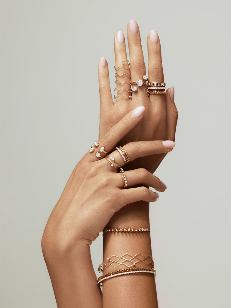 Ritique | Wire Stacked Ring with Diamond – Kirna Zabête