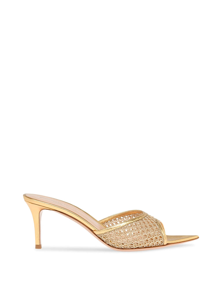 Gianvito Rossi | Nikki Woven Metallic Mules – Kirna Zabête