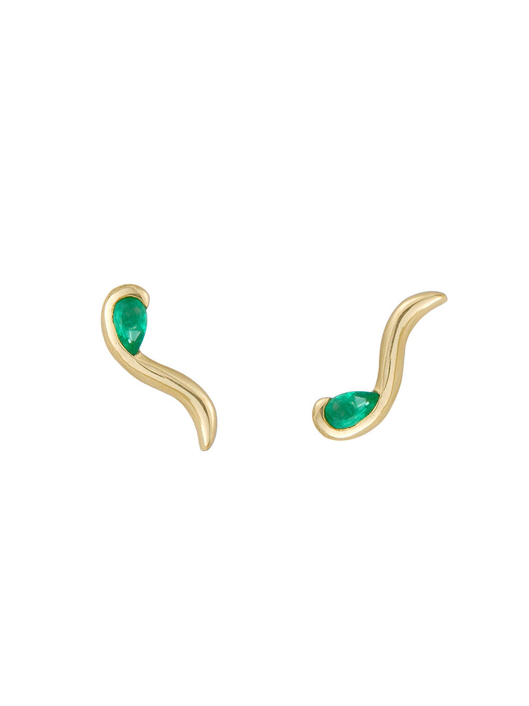 VERACHI | Emerald and Yellow Gold Dual Earrings – Kirna Zabête
